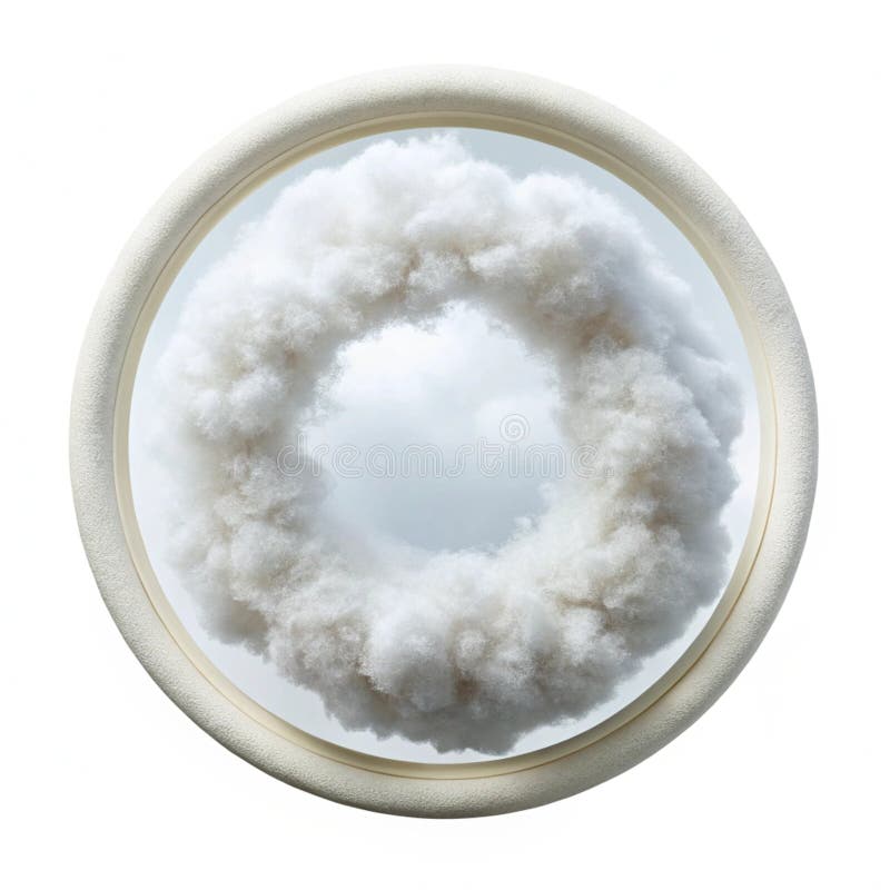 Cloud in Circular Frame stock illustration. Illustration of cloud ...