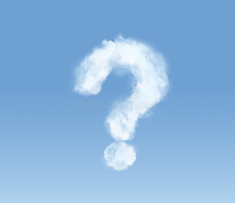 Fluffy Cloud in the Form of a Question Mark Stock Illustration ...