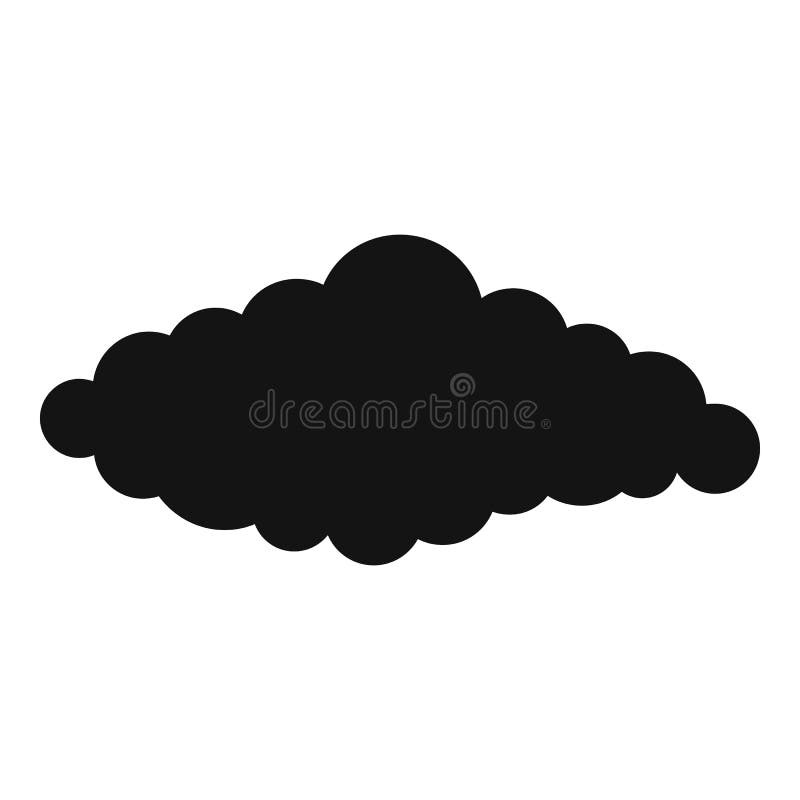 Fluffy Cloud Icon, Simple Style. Stock Illustration - Illustration of ...
