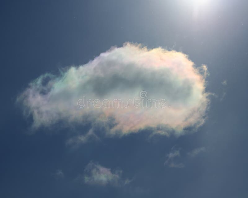 Pretty Cloud Iridescence in Sunny Sky Stock Photo - Image of darkness ...
