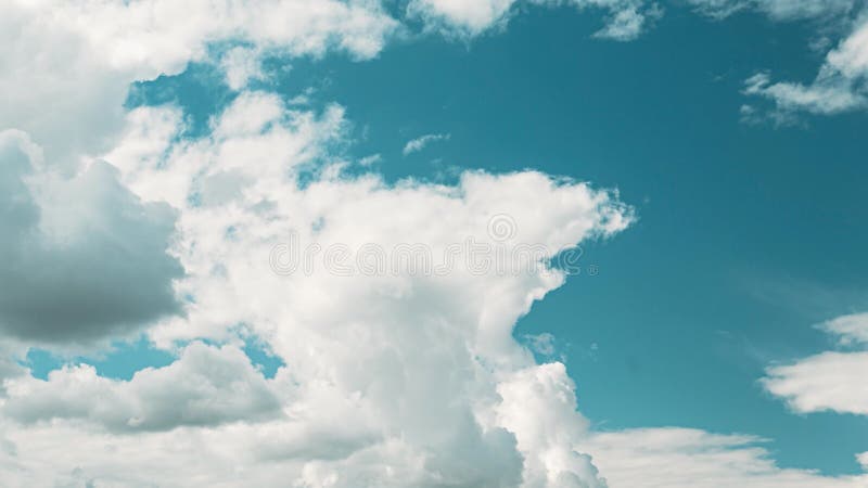 Fluffy Clouds Cloud Moving in Blue Sky. Natural Background Cloudscape ...