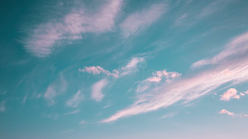 Fluffy Clouds Cloud Moving in Blue Sky. Natural Background Cloudscape ...