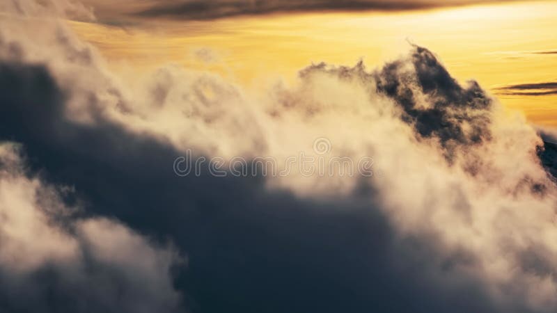 Fluffy Clouds Sky Motion Fast in Sunset Time Lapse Stock Footage ...