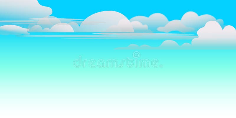 Fluffy Cloudy Sky Design Cover Stock Illustration - Illustration of ...