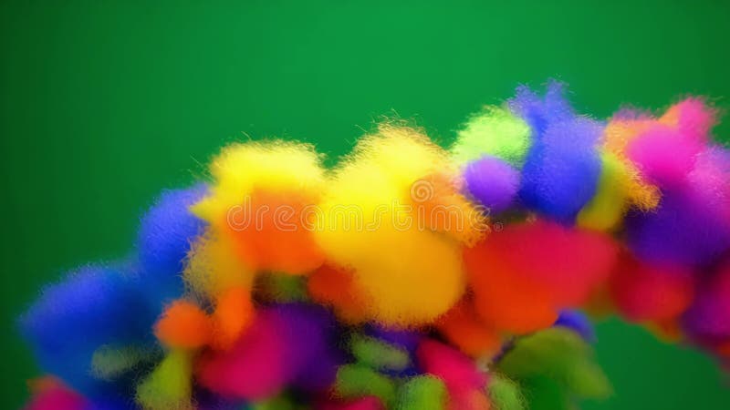 Fluffy Colorful Smoke Exploding on Green Screen Stock Footage - Video ...