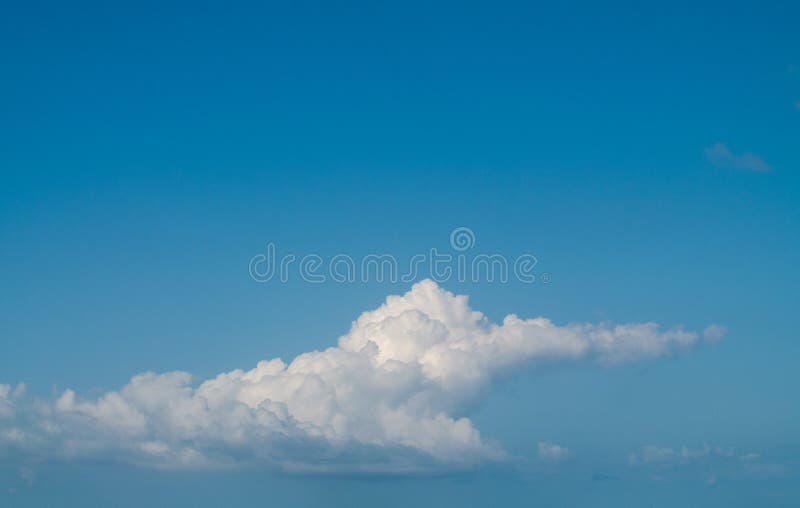 Fluffy Cumulus Cloud in the Turquoise Sky Stock Photo - Image of open ...