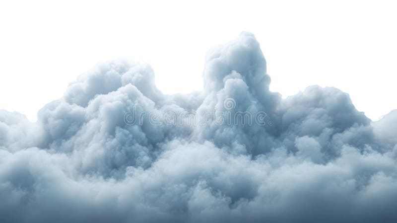 Fluffy Cumulus Clouds on Transparent Background for Design Use Stock ...