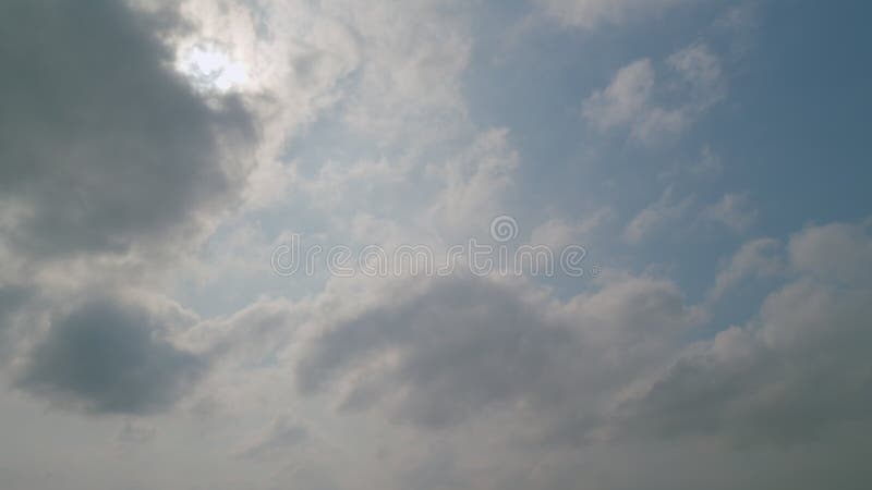 Fluffy Curly Rolling Cloud in Windy Spring Weather. White Clouds ...