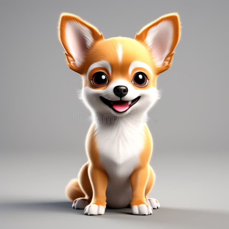 Fluffy Delight: 3D Illustration of Cute Chinchillas Stock Illustration ...