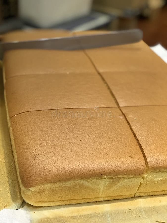 Fluffy Egg Cake, Cutting Cake Stock Photo - Image of cotton, closeup ...