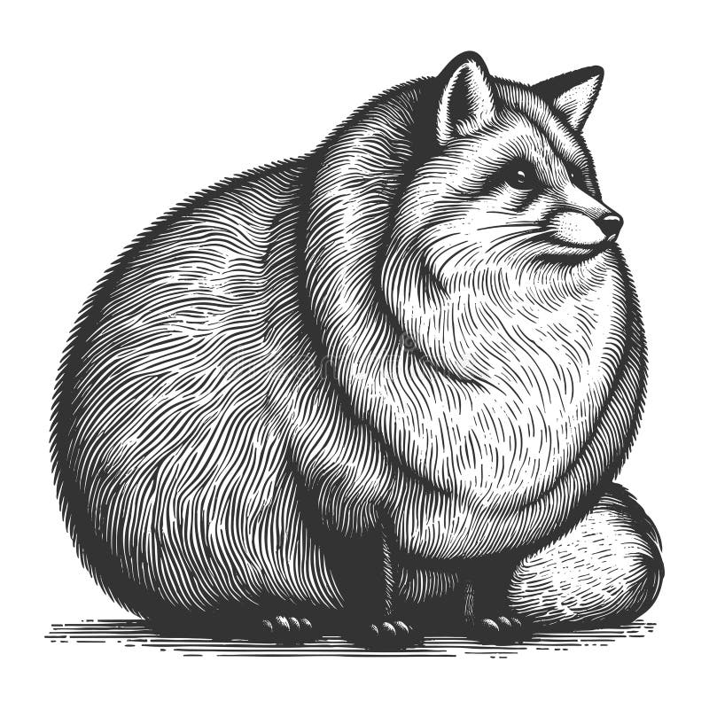 Fluffy Fat Chubby Fox Sketch Stock Photos - Free & Royalty-Free Stock ...