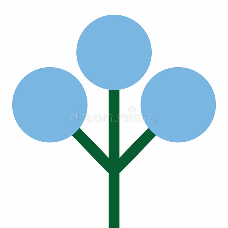 Fluffy Flower Bud Geometric Symbol Stock Illustration - Illustration of ...