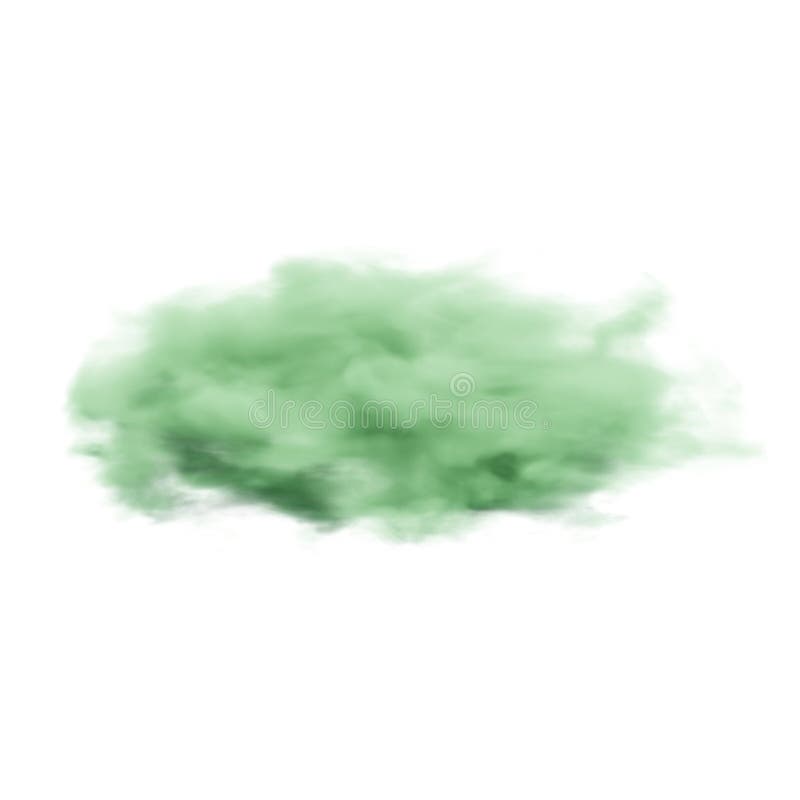 Fluffy Green Cloud. 3D Render. Isolated on White Background. Stock ...
