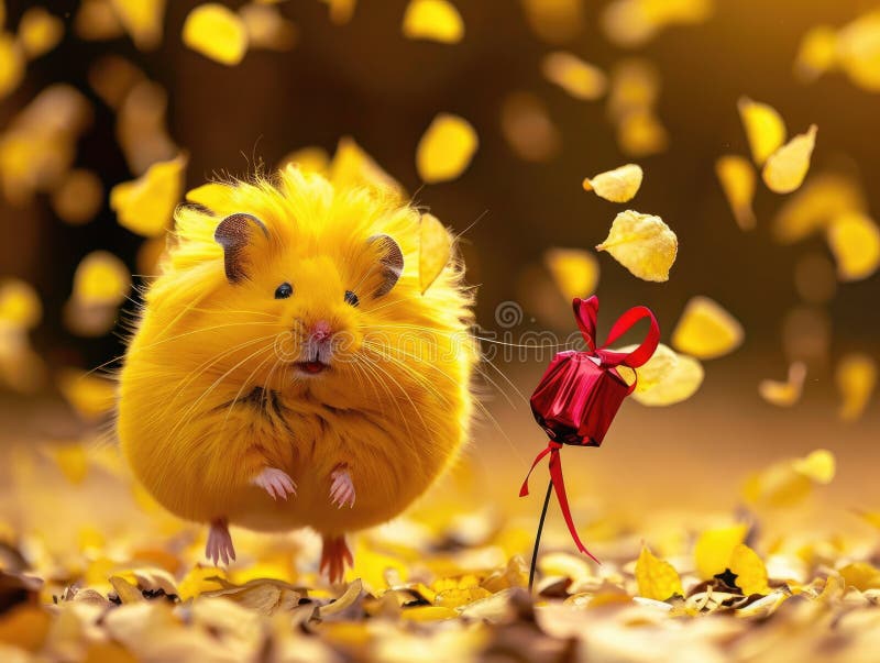 Fluffy hamster eating stock photo. Image of syrian, brown - 321724844