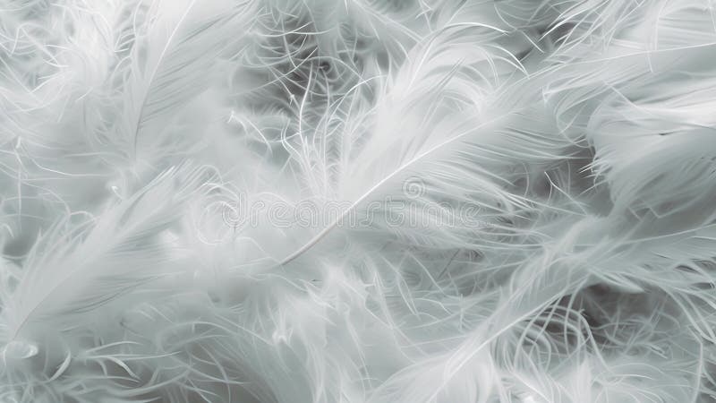 Fluffy and Light Grey Feathers Compressed Together To Form a Dense and ...