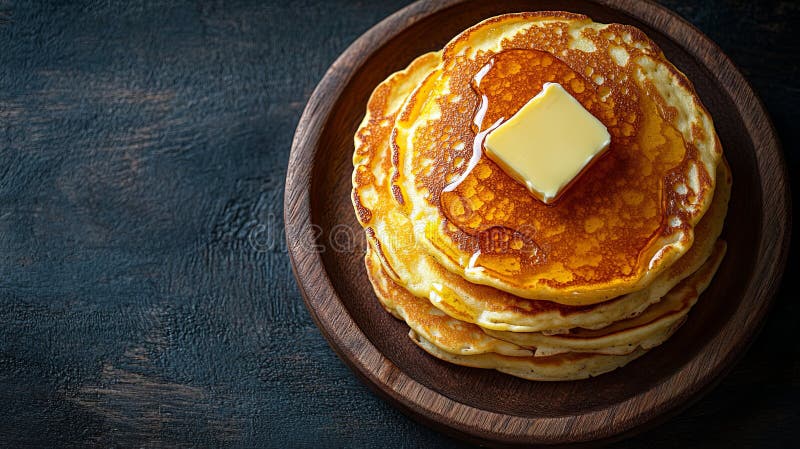 Fluffy Pancake Stack with Syrup Drizzle Stock Image - Image of homemade ...