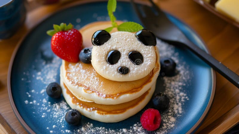 These Fluffy Pancakes are Shaped Like Cheerful Pandas, Adding a Touch ...