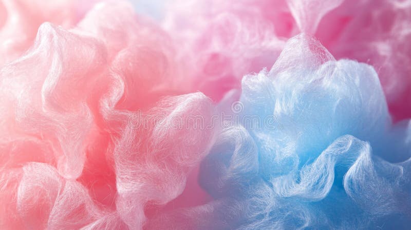 Fluffy Pink and Blue Cotton Candy Abstract Texture Background Delicate ...