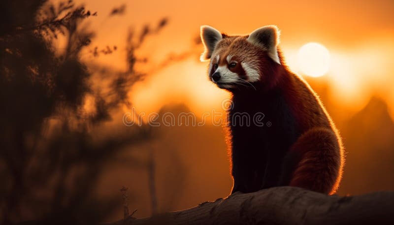 Fluffy Primate Tail, Looking at Camera, Playful Generated by AI Stock ...