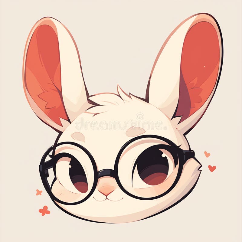 A Fluffy Rabbit Software Engineer Cartoon Style Stock Vector ...