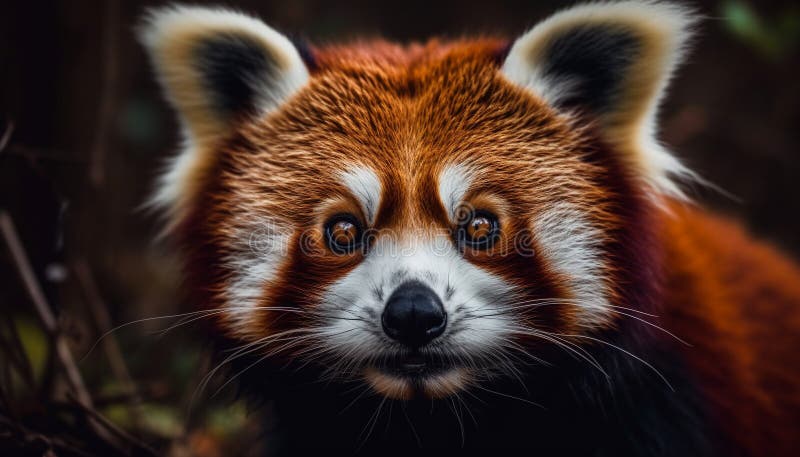 Fluffy Red Fox Staring at Camera Outdoors Generated by AI Stock ...