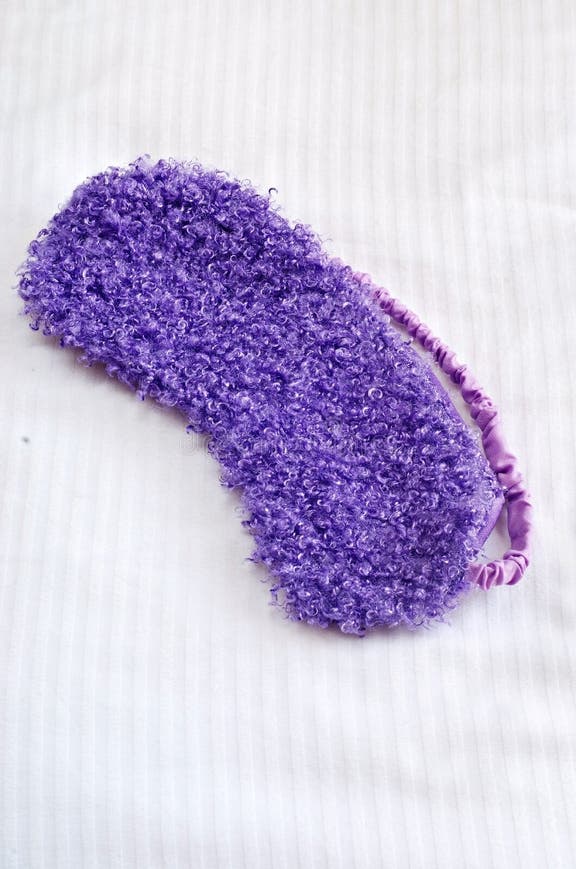 Fluffy Sleep Mask stock photo. Image of purple, sleep - 24515448