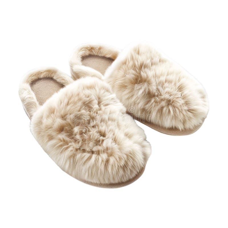 Fluffy Slippers on Transparent Background - Ai Generated Stock ...