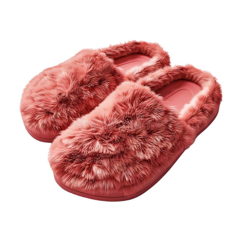 Fluffy Slippers on Transparent Background - Ai Generated Stock ...