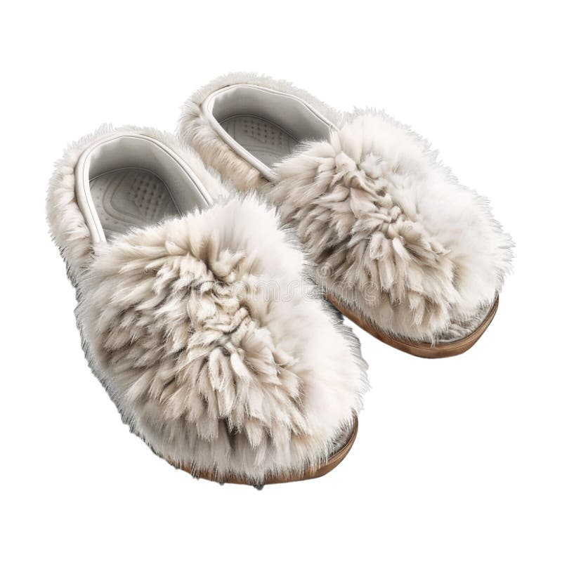 Fluffy Slippers on Transparent Background - Ai Generated Stock ...