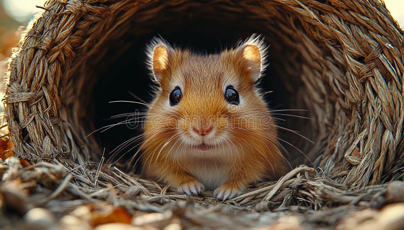 Fluffy Small Rodent in Nature Looking Cute Generated by AI Stock Photo ...