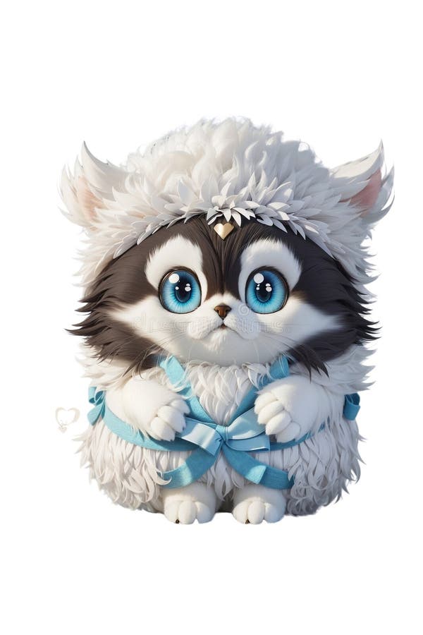Fluffy Snow Creature without Background Stock Image - Illustration of ...