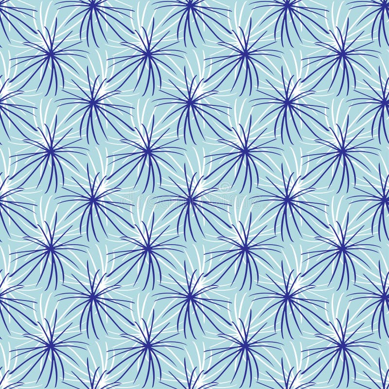 Fluffy Snowflakes Pattern. Winter Printable Design Stock Vector ...