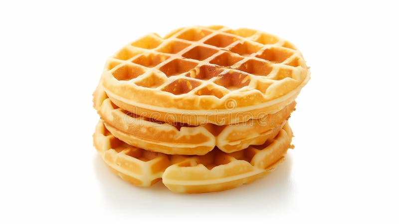 Fluffy Stack of Golden Waffles, Ready for Syrup and Toppings Stock ...