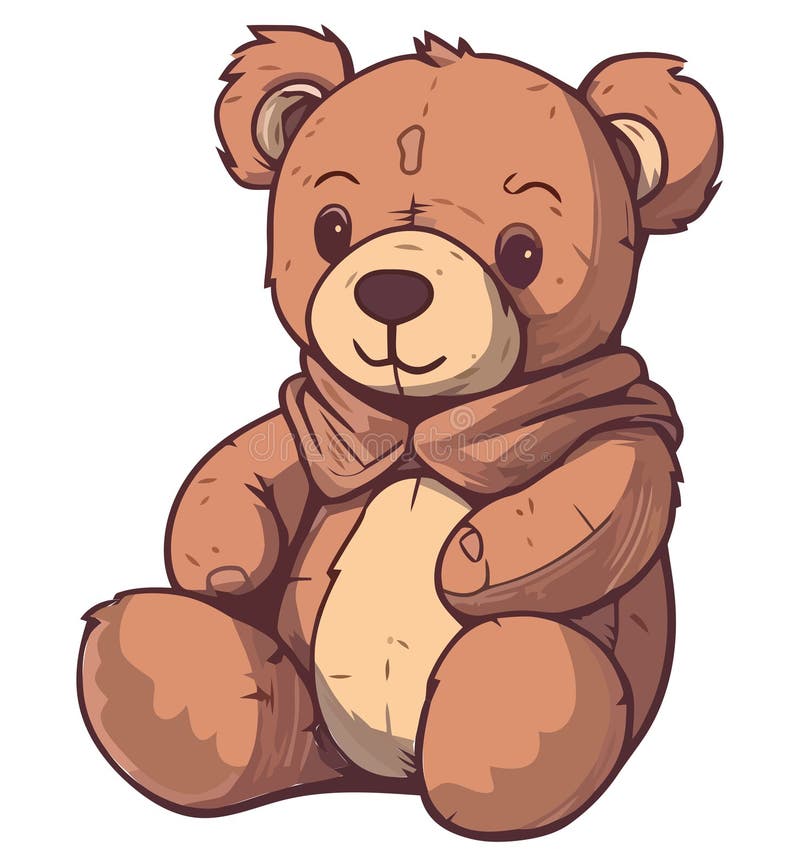 Fluffy teddy bear toy stock vector. Illustration of vector - 276013421