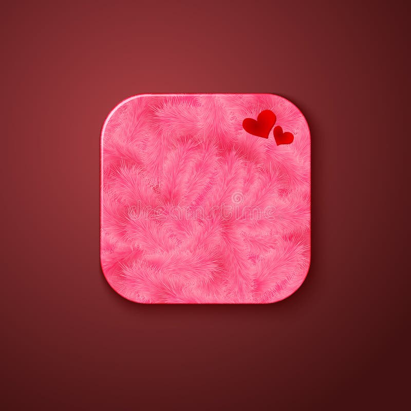 Fluffy Texture Icon Stylized Like Mobile App. Vector Illustration Stock ...