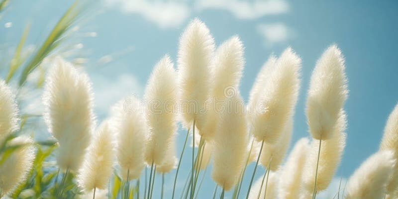 Fluffy Wheat in Sunlit Field Stock Image - Image of garden, field ...