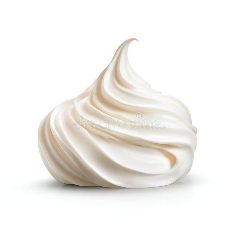 Fluffy Whipped Cream Ready for Toppings. Generative Ai Stock ...