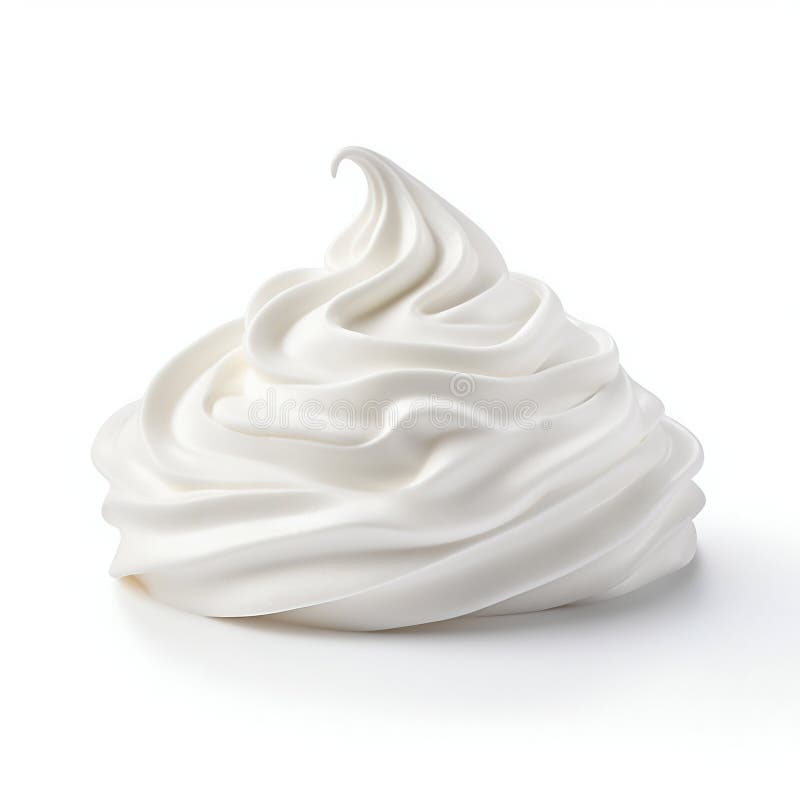 Fluffy Whipped Cream Ready for Toppings. Generative Ai Stock ...