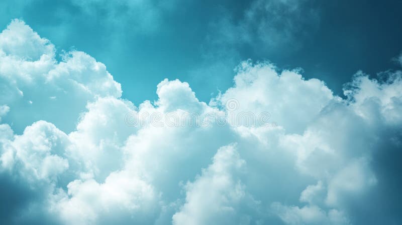 Soft White Clouds Against a Vibrant Blue Sky Creating a Tranquil ...