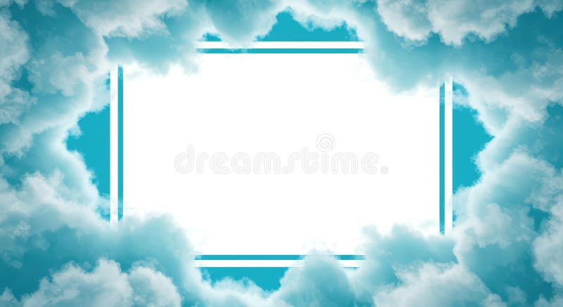 Heavenly Cloud Frame stock illustration. Illustration of abstract ...