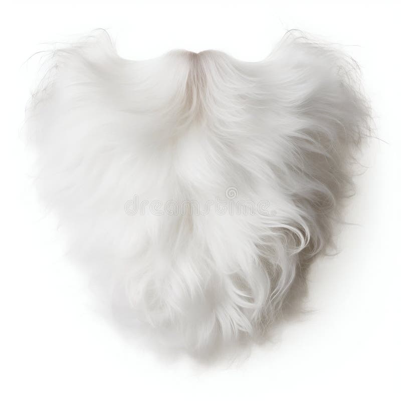Fluffy White Curly Santa Beard. Generative Ai Stock Illustration ...