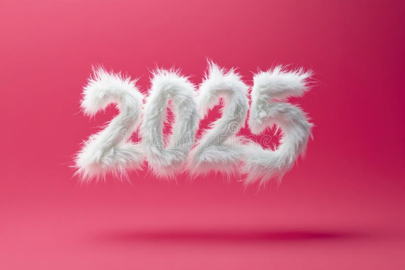 Fluffy White 2025 Numbers Pink Background Stock Photos - Free & Royalty ...