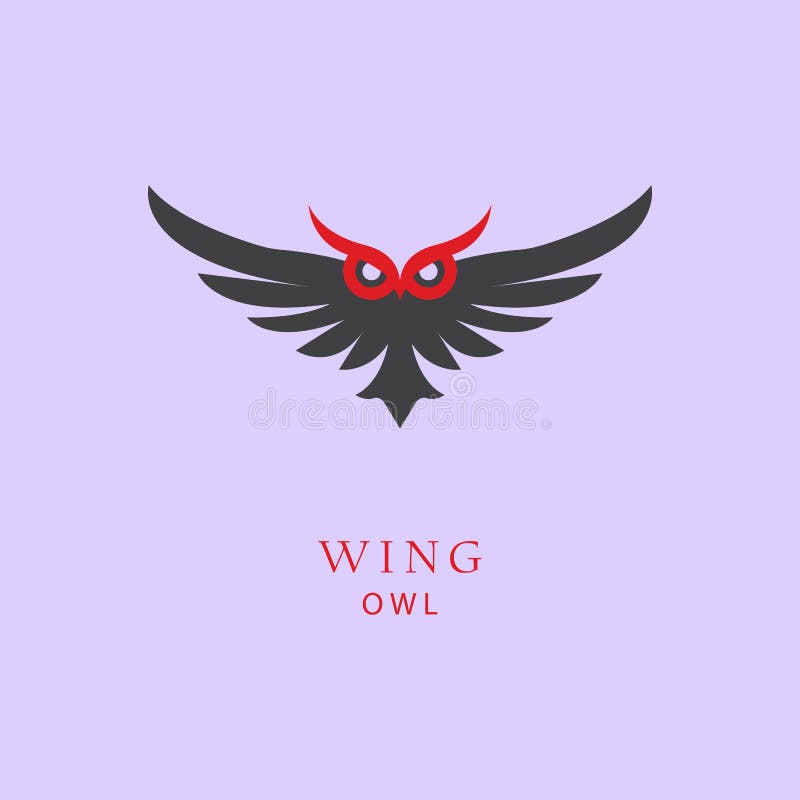 Fluffy wings owl logo stock vector. Illustration of concept - 251165671