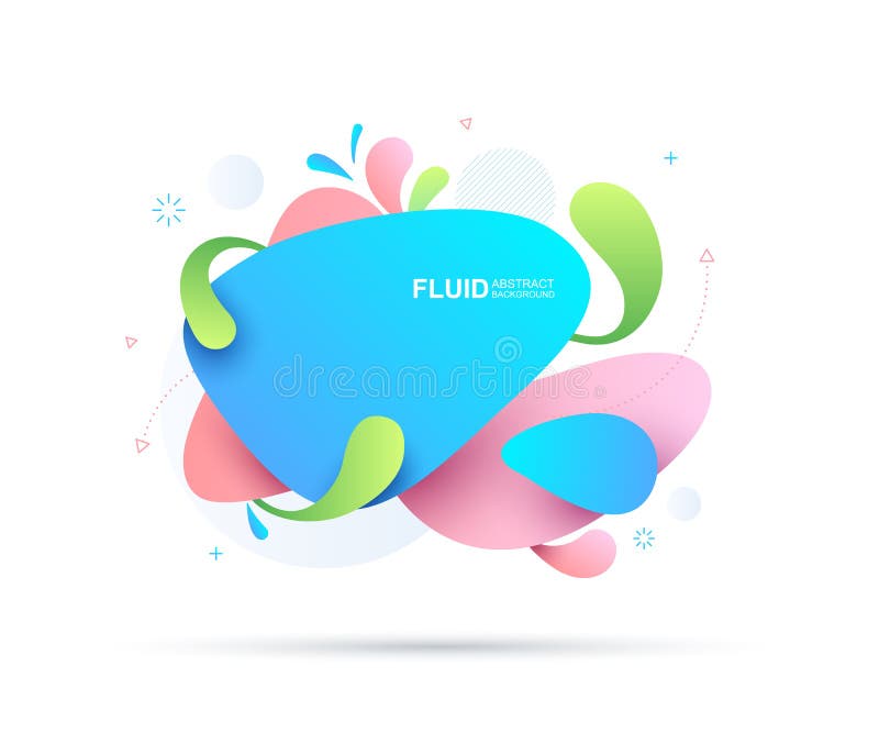 Abstract Fluid and Modern Elements. Dynamical Colored Forms and Line ...