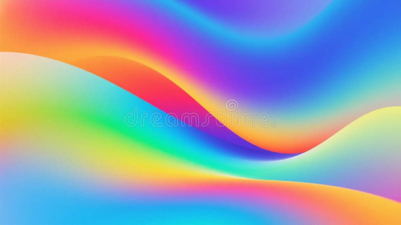 Fluid Abstract Background with Pastel Rainbow Waves for Serene Digital ...