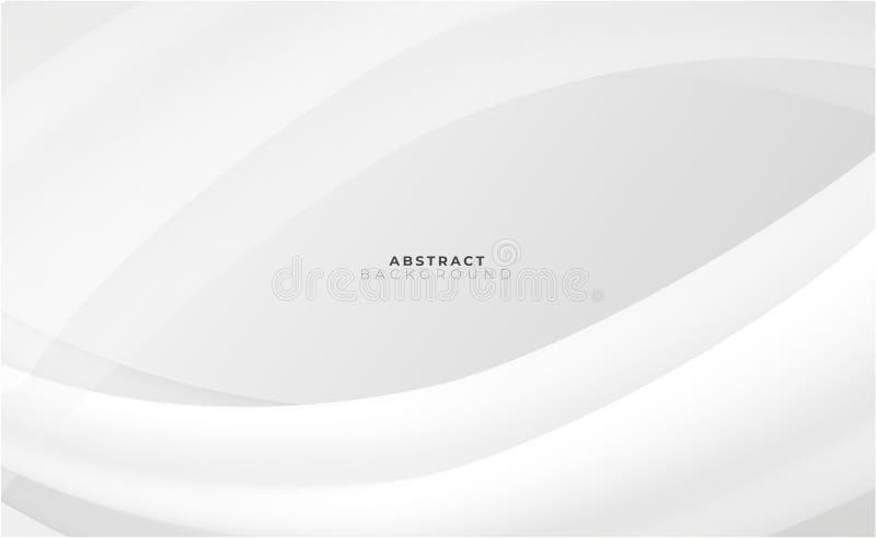 Fluid Abstract Background with White and Grey Color Stock Vector ...