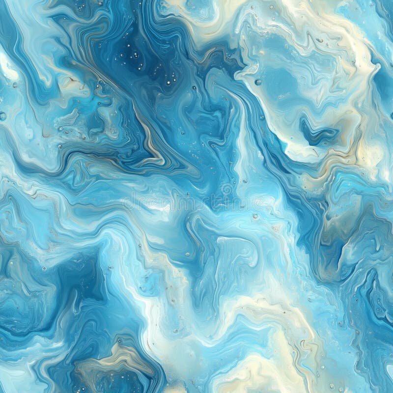 Fluid Abstract Blue Marble Pattern with Swirls and Waves Stock Image ...