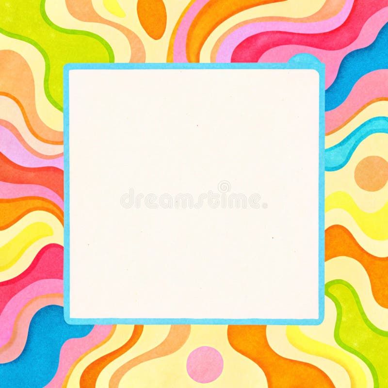 Fluid Abstract Border Design with Paper Texture and Candy Pop Palette ...