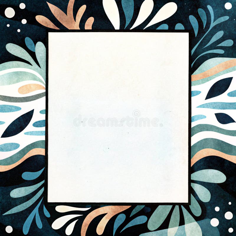 Fluid Abstract Border Design with Paper Texture and Industrial Calm ...