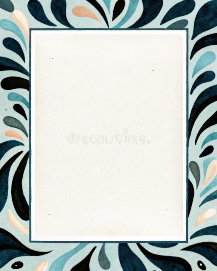 Fluid Abstract Border Design with Paper Texture and Industrial Calm ...